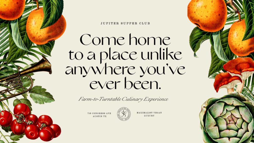 Jupiter Supper Club Identity | ADDY Winners 2024